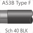 Generic – A53 B ERW Sch 40 Type F Pipe THD -I - Virtual Building Supply